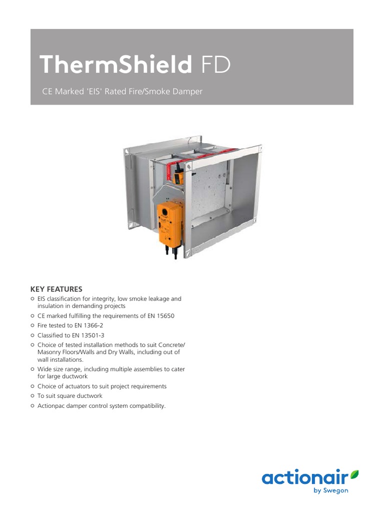 en Actionair Thermshield FD | PDF | Duct (Flow) | Civil Engineering