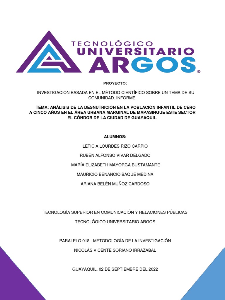 Análisis De Los Factores Asociados A La Desnutrición Crónica Infantil
