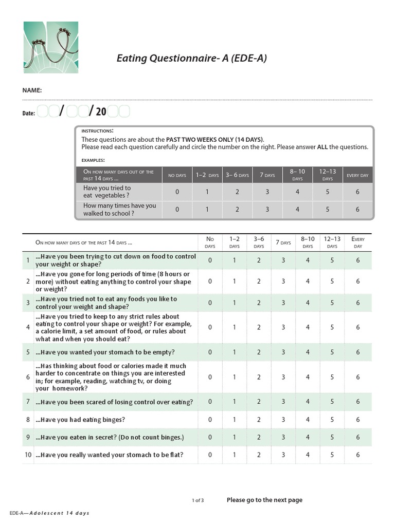 Ede A Adolescentquestionnaire | PDF