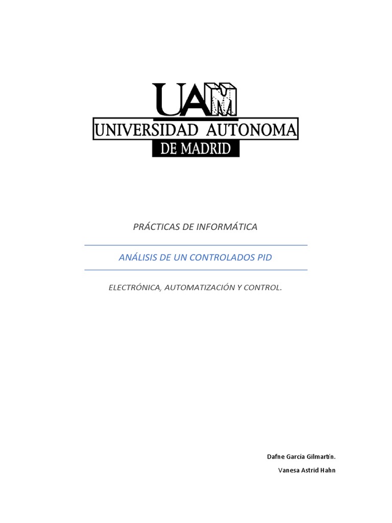 Practica de Informática-Análisis Del Control Pid | PDF