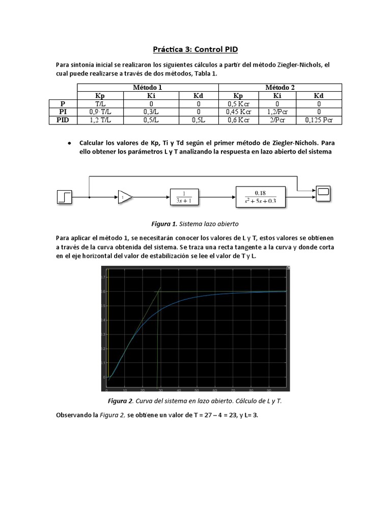 Práctica PID | PDF | Teoría de control | Ingeniería de control
