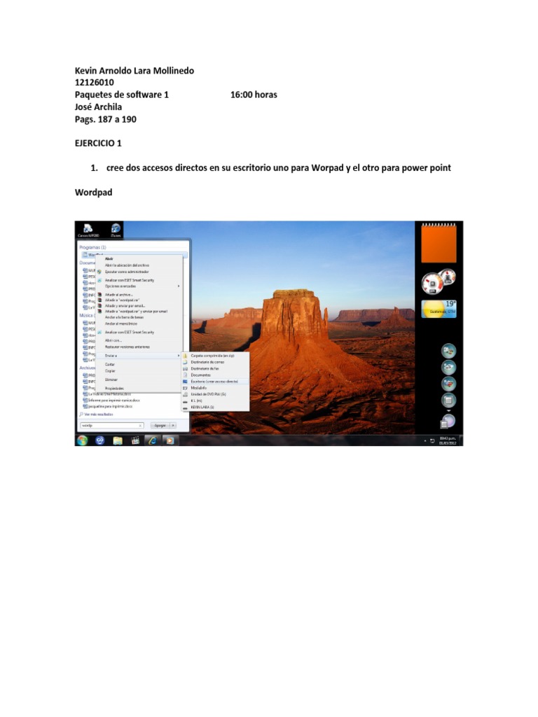 Ejercicio 1 Windows | PDF