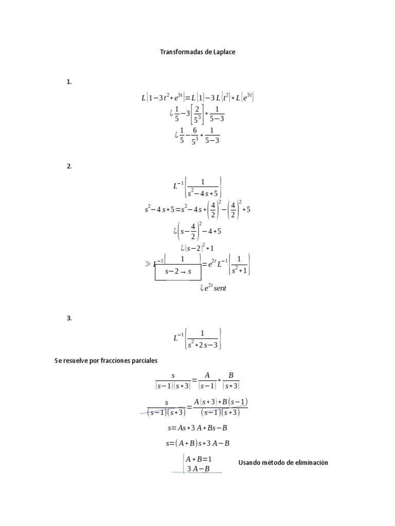 Transformadas de Laplace | PDF