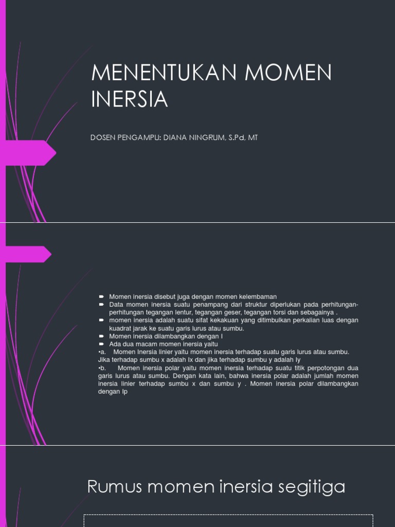 Menentukan Momen Inersia | PDF