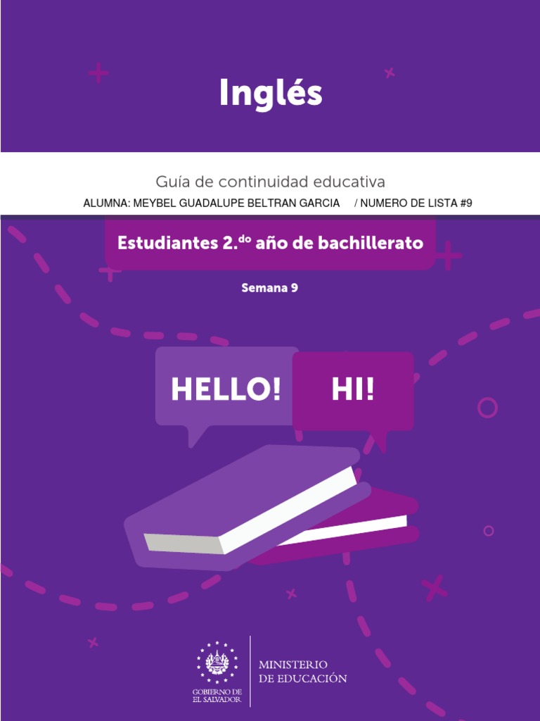 Guia Autoaprendizaje Estudiante 2do Bto Ingles S9 Pdf Verb Grammar