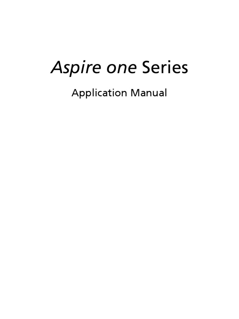 Aspire ONE User Manual en | PDF Aspire ONE User Manual en | PDF