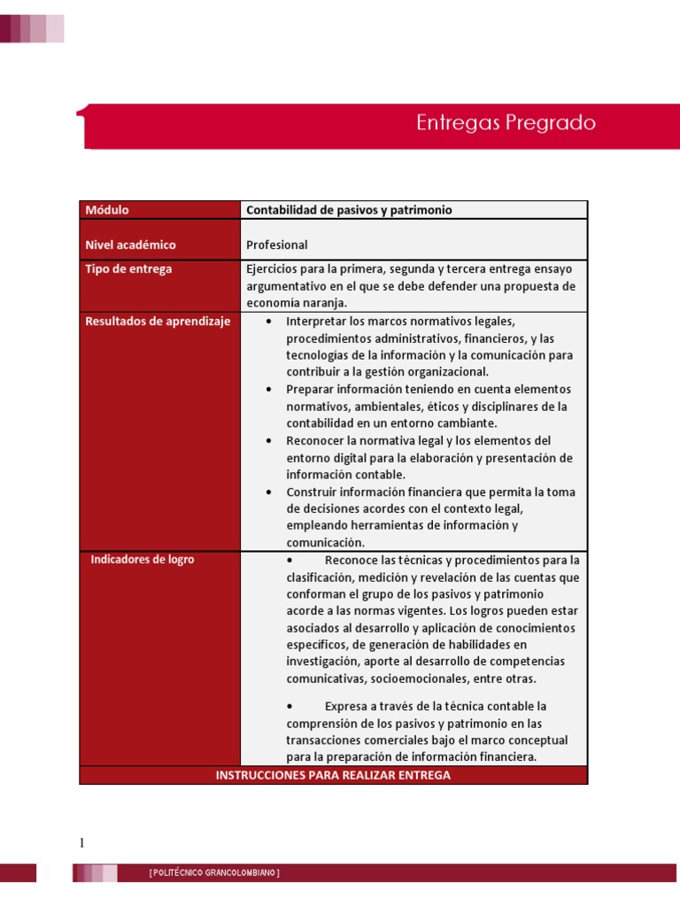 Pif Contabilidad de Pasivos y Patrimonio | PDF | Contabilidad | Ensayos