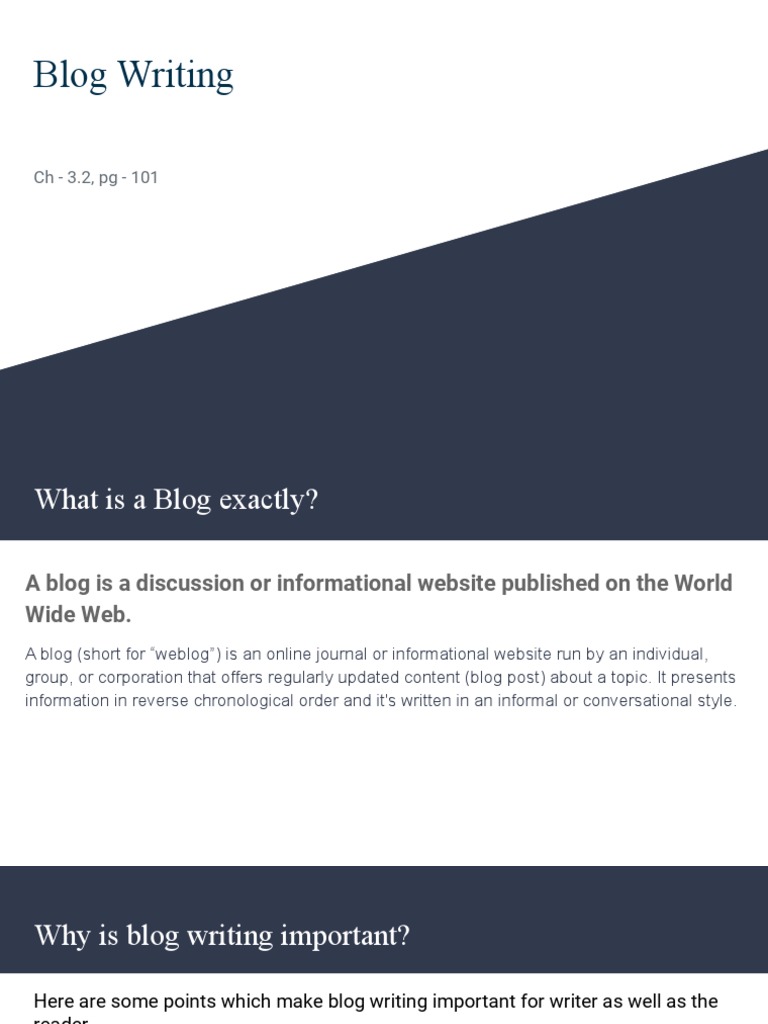 Blog Writing | PDF | Blog | Communication