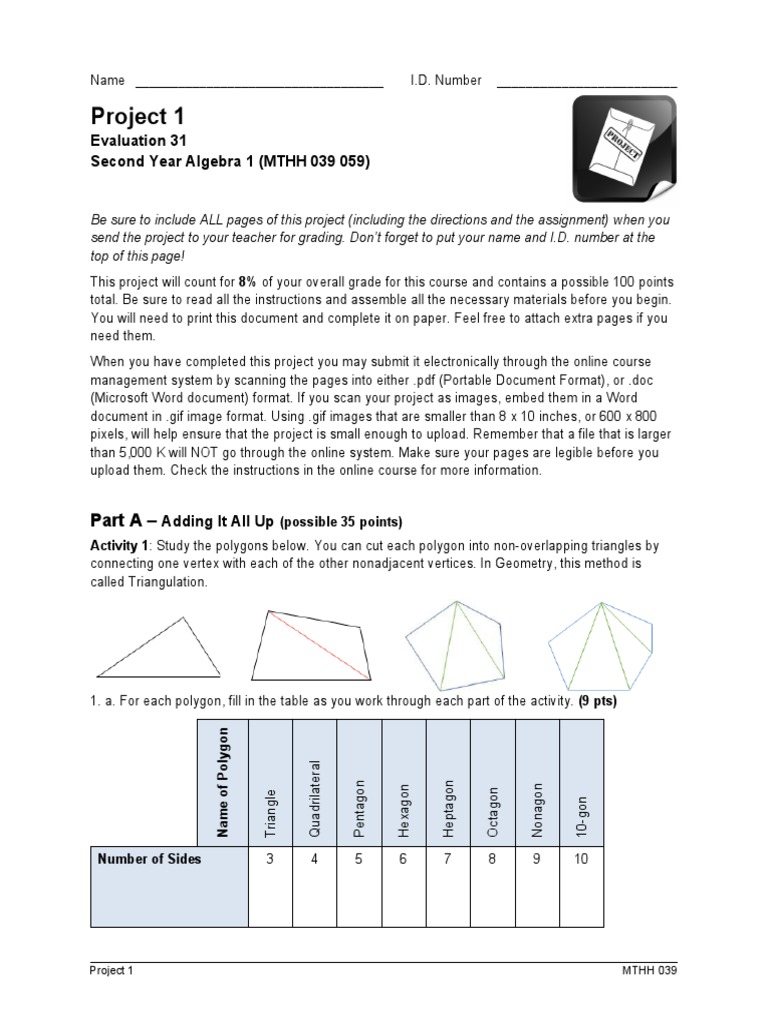 MTHH 039 059 - Project 1 | PDF | Function (Mathematics) | Triangle