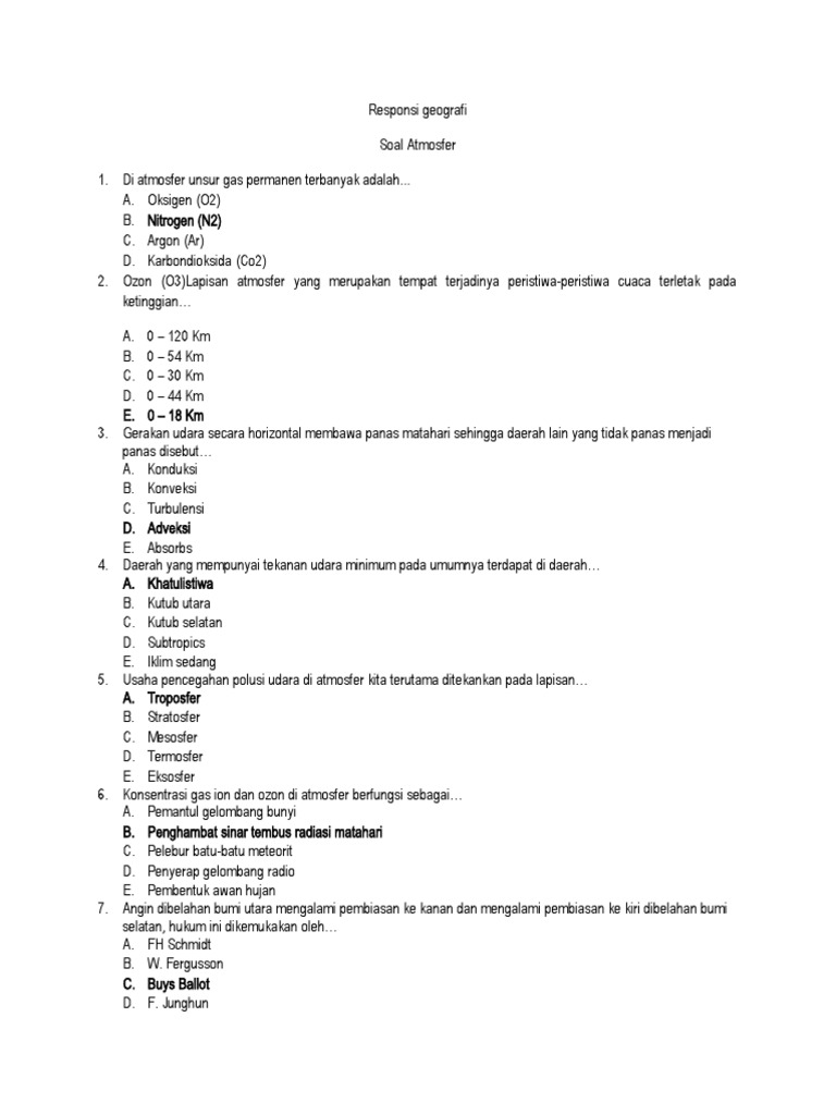 Responsi Kelas X | PDF