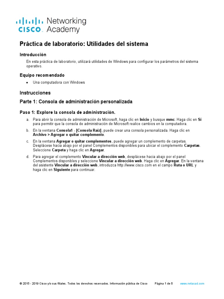 11.3.2.7 Lab - System Utilities - Semiverdadero | PDF | Ventana (informática) | Archivo de ...