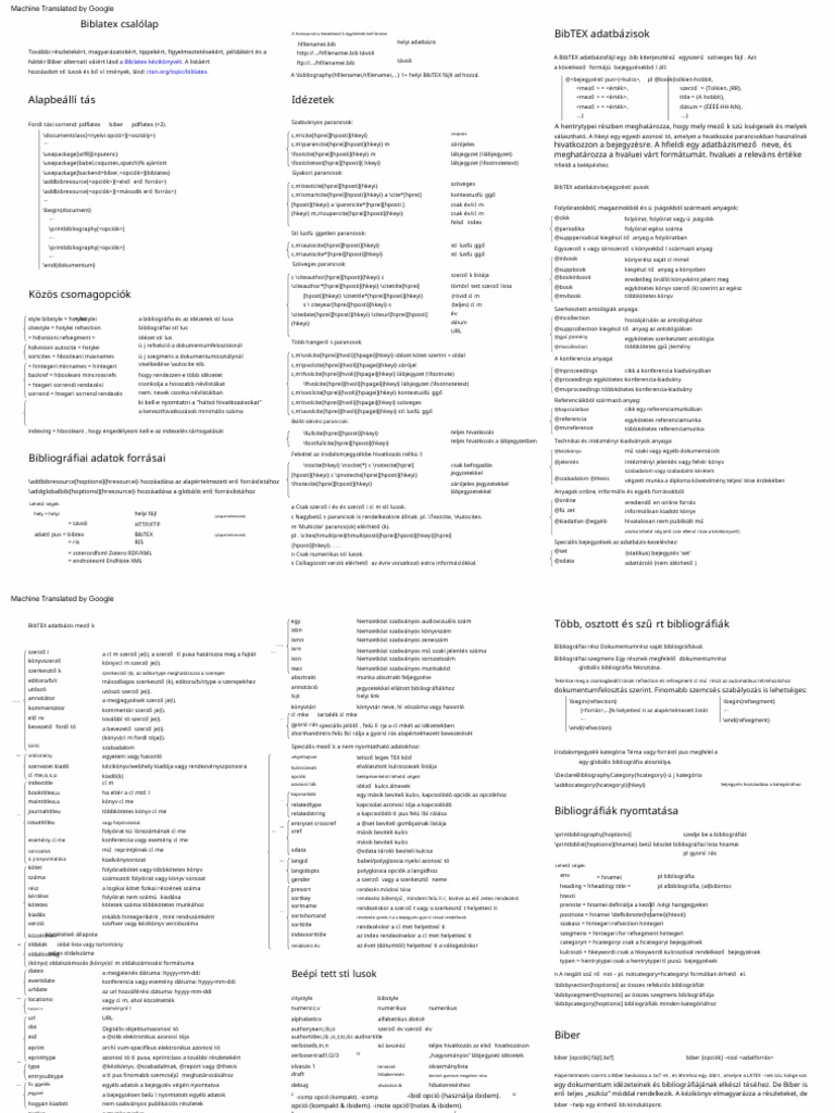 Biblatex Cheatsheet 1 | PDF