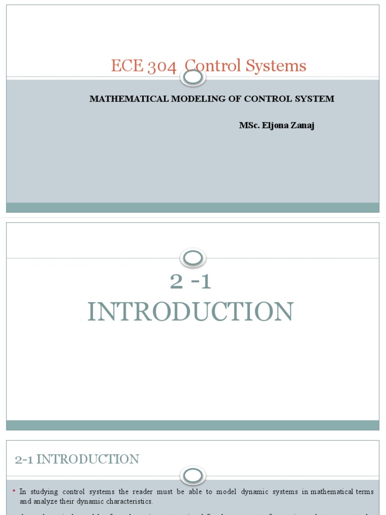 Mathematical Modeling of Control System | PDF | Control Theory ...