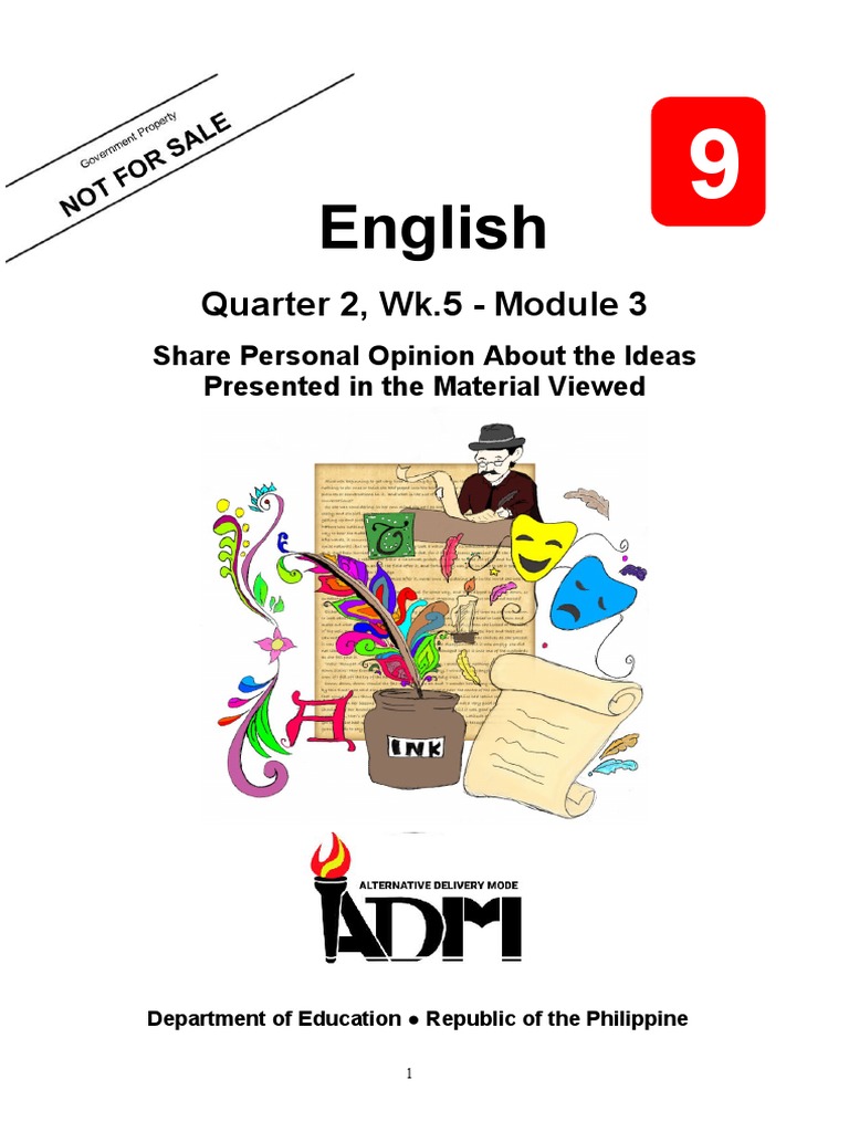 English9 - q2w5 - Mod3 - Share Personal Opinion About The Ideas ...