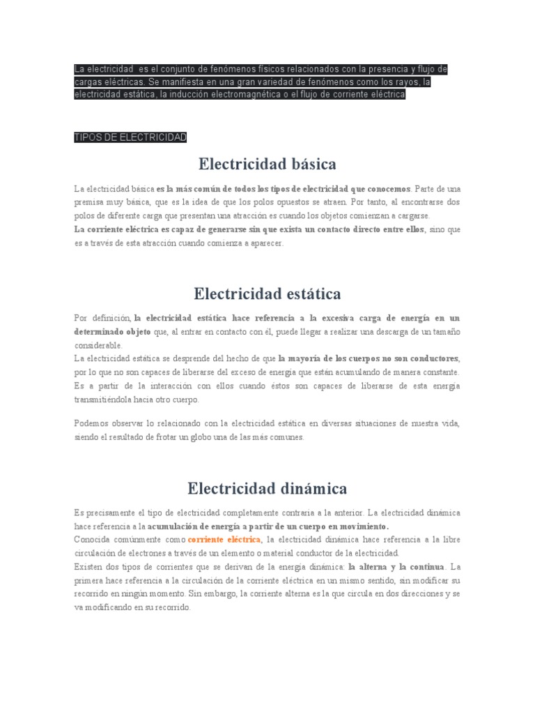 La Electricidad Act de Fisica | PDF | Electricidad | Campo eléctrico La Electricidad Act de Fisica | PDF | Electricidad | Campo eléctrico