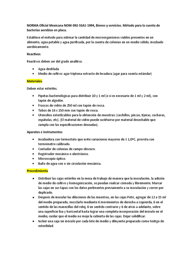 Nom 092 | PDF | Agua | Química