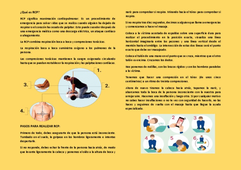 ¿Qué Es RCP? | PDF | Reanimación cardiopulmonar | Emergencias Médicas