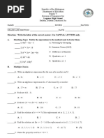 General Mathematics DIAGNOSTIC TEST | PDF | Function (Mathematics ...