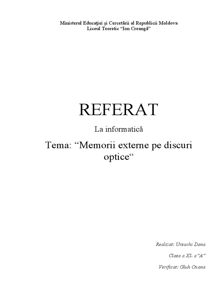 Memorii Externe Pe Discuri Optice | PDF
