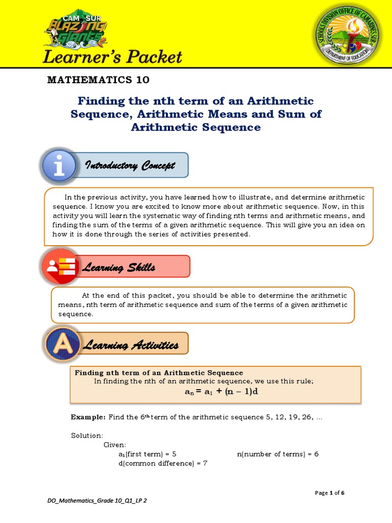 LP Math Q1 W2 Amparo | PDF | Summation | Arithmetic