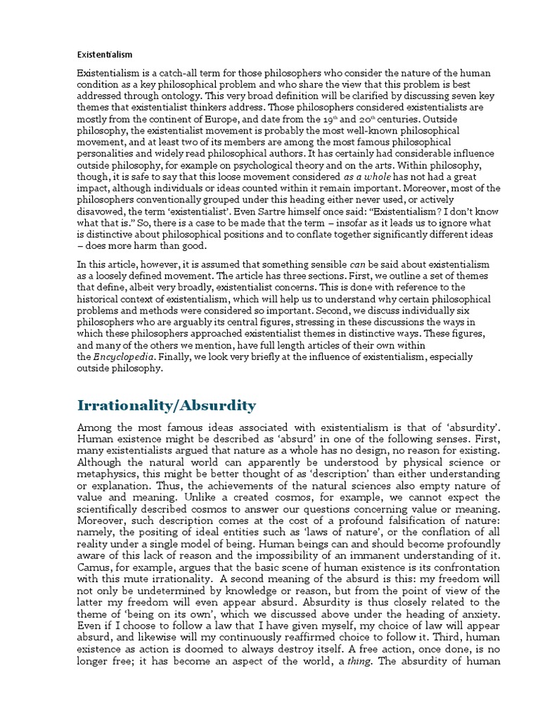 Existentialism | Descargar gratis PDF | Existentialism | Søren Kierkegaard