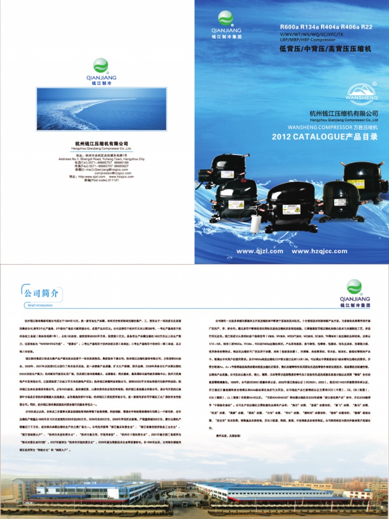 Wansheng Compressor Catalogue | PDF