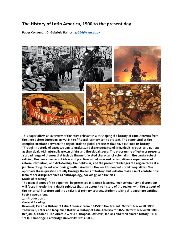 Latin American History Overview: 1500-Present | PDF | Spanish ...