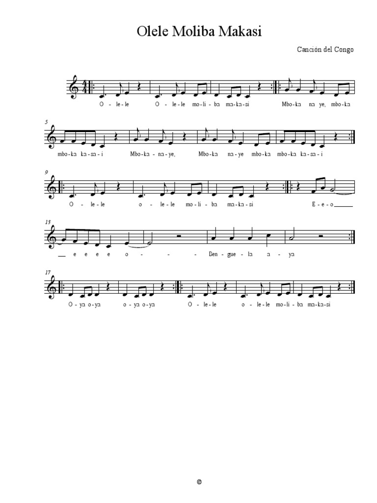 Olélé Moliba Makasi PARTITURA | PDF