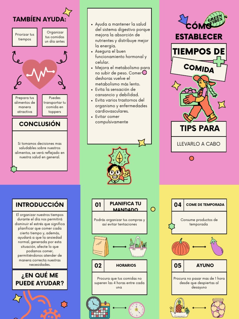 Folleto Horarios de Comida | PDF | Alimentos | Nutrición