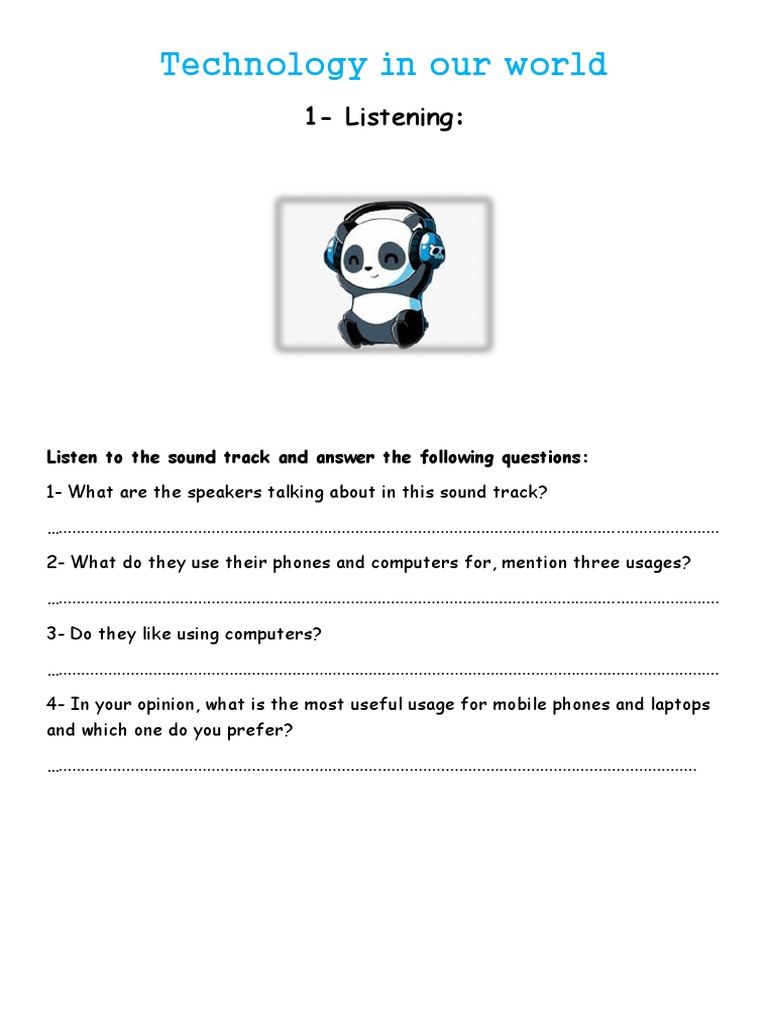 Listening | PDF | Computers | Technology & Engineering