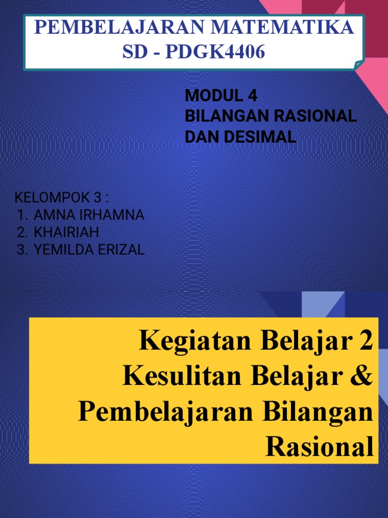 Modul 4 Pembelajaran Matematika SD | PDF