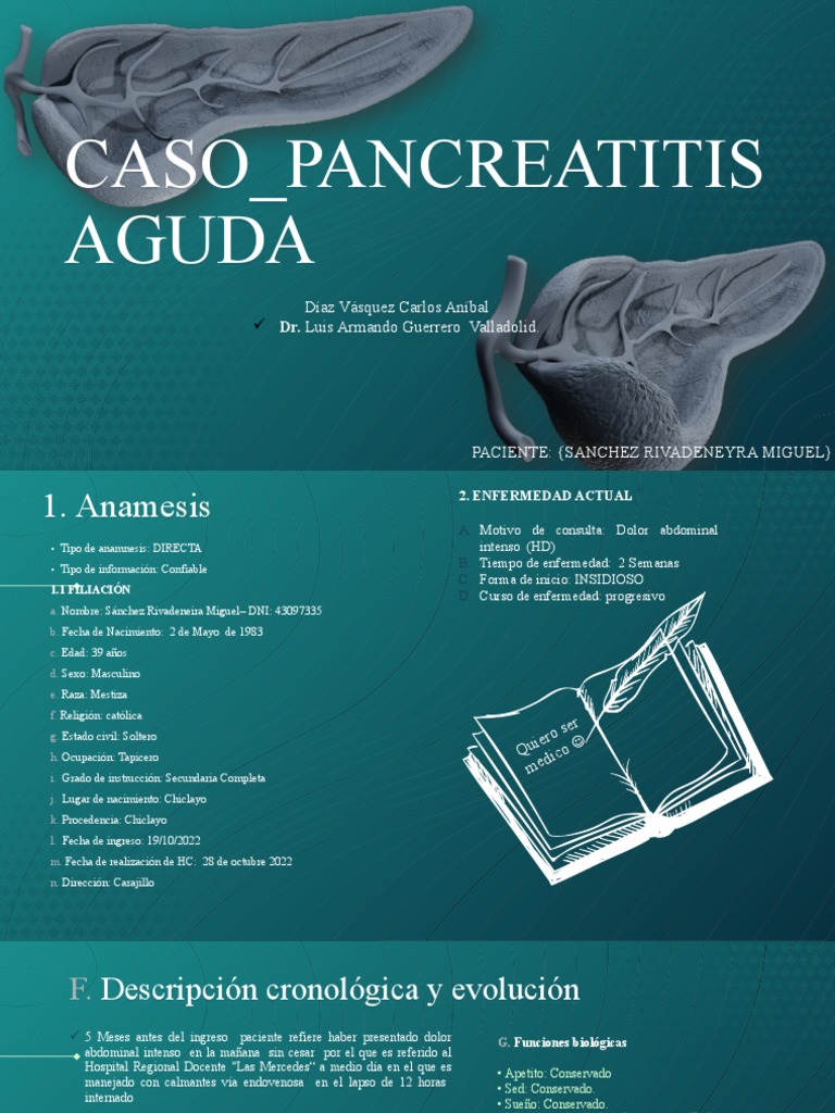 Caso Pancreatitis Aguda | PDF | Gastroenterología | Causas de la muerte