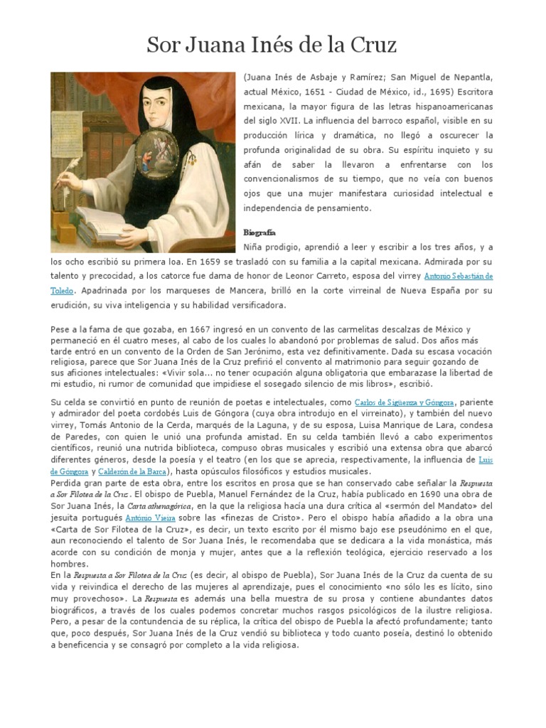 Sor Juana Inés de La Cruz | PDF