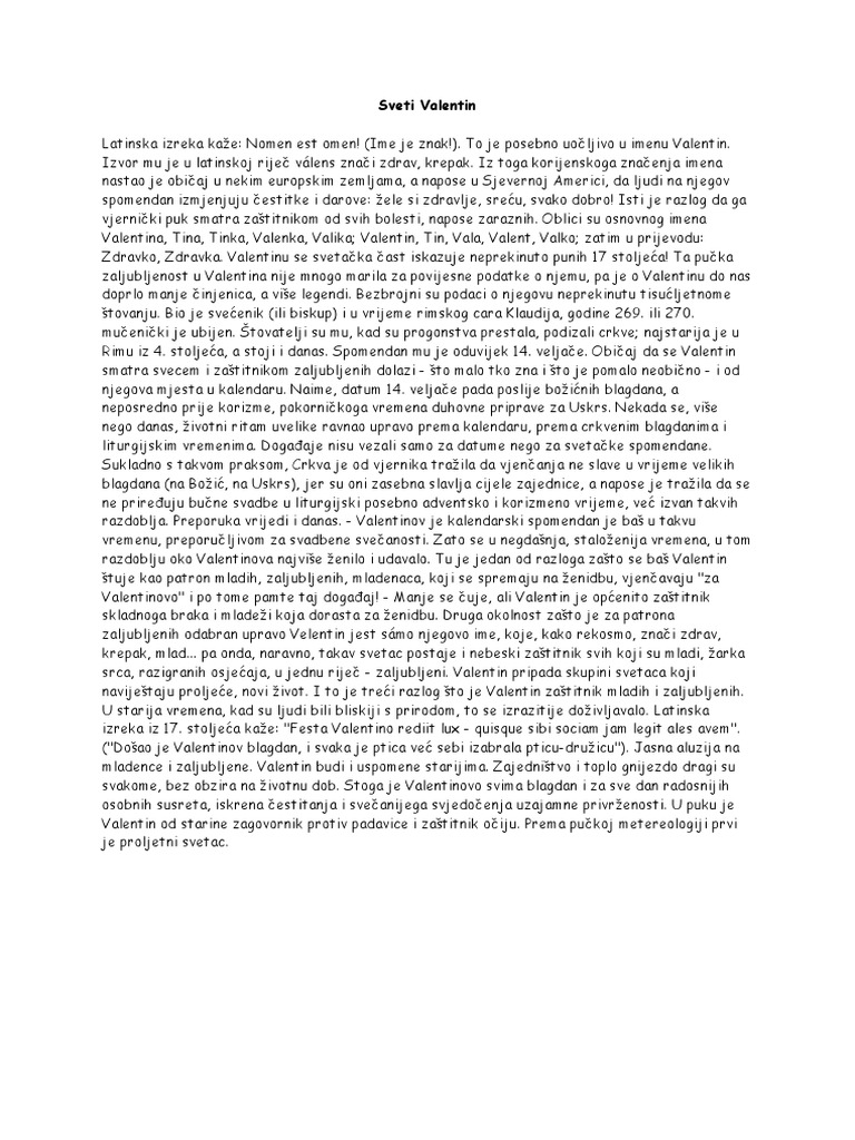 Sveti Valentin | PDF