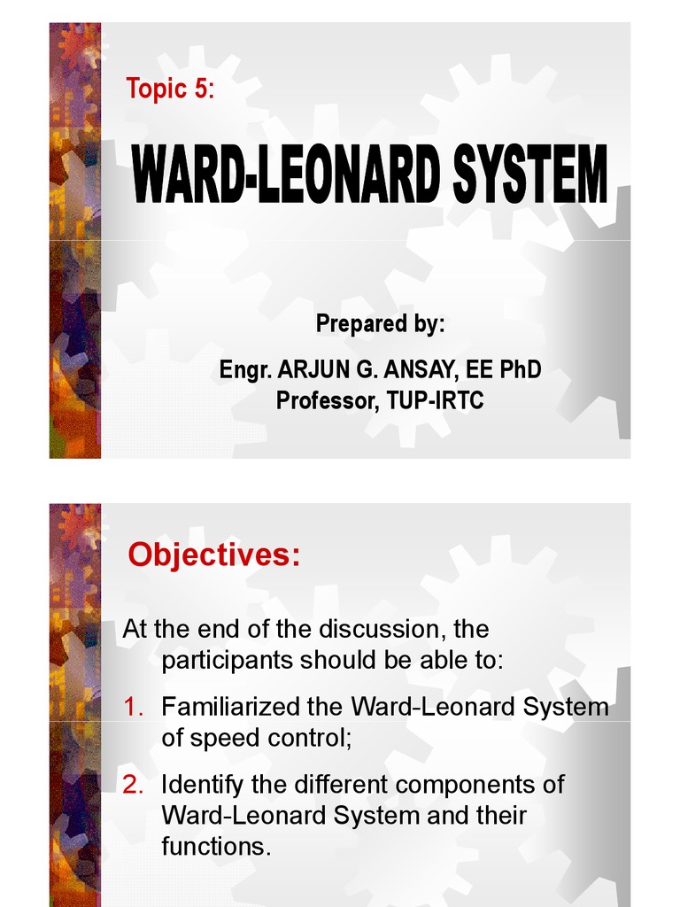 Ward Leonard System | PDF