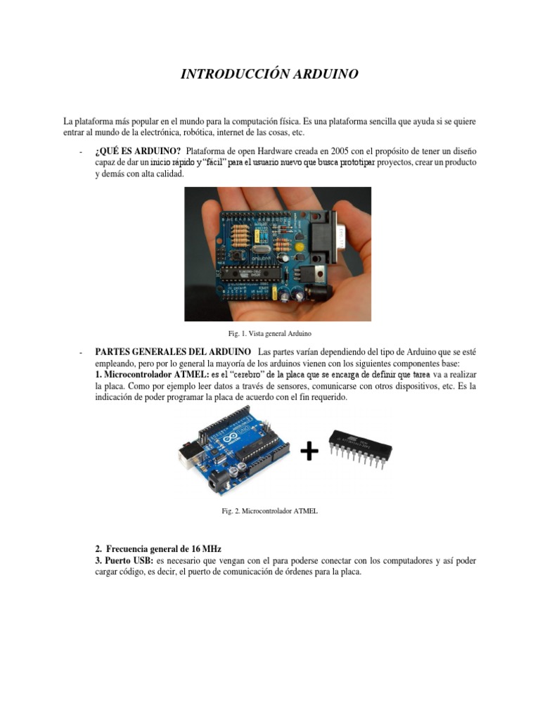 Introduccion Arduino | PDF | Arduino | Microcontrolador Introduccion Arduino | PDF | Arduino | Microcontrolador
