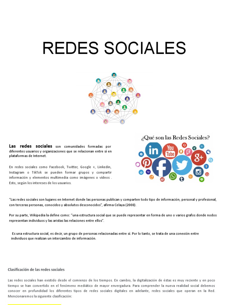 Tipos y Estructura de Redes Sociales | PDF | Servicio de redes sociales ...