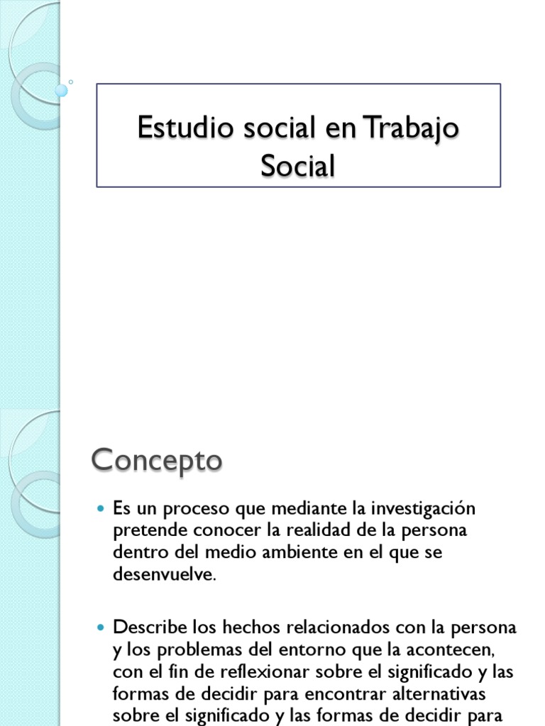 Estudio Social en Trabajo Social | PDF | Familia | Información