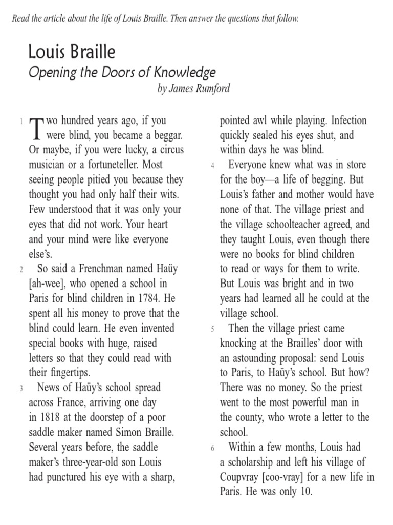 Louis Braille | PDF