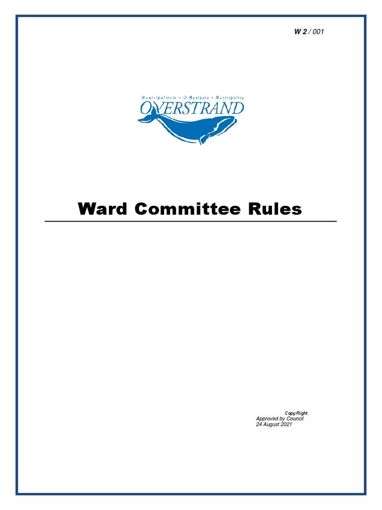 Ward Committee Rules (24 Aug 2021) | PDF