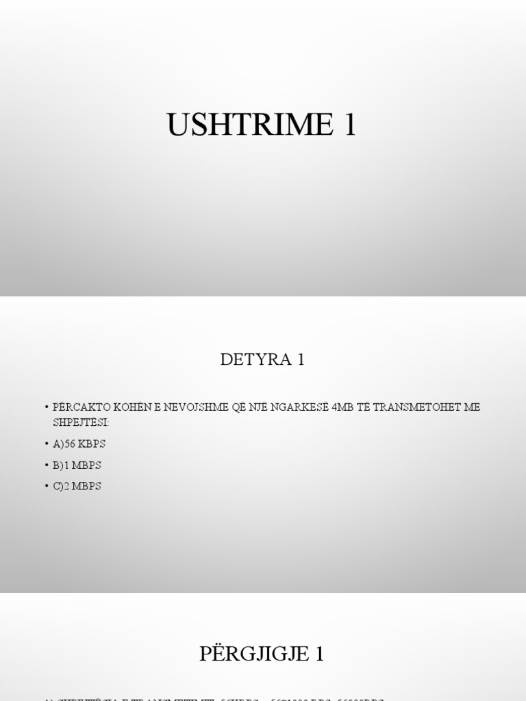 Ushtrime 1 | PDF