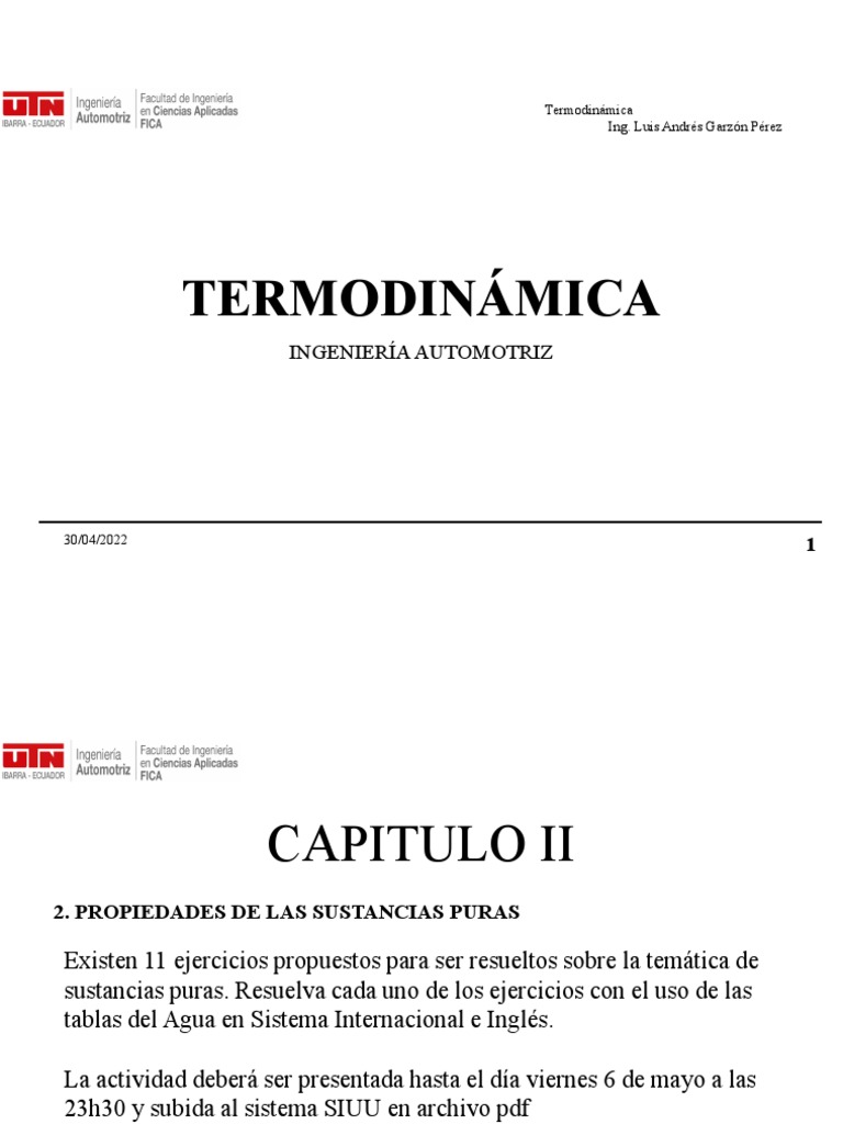 Ejercicios Termodinamica - Sustancias Puras | PDF | Vapor de agua | Agua