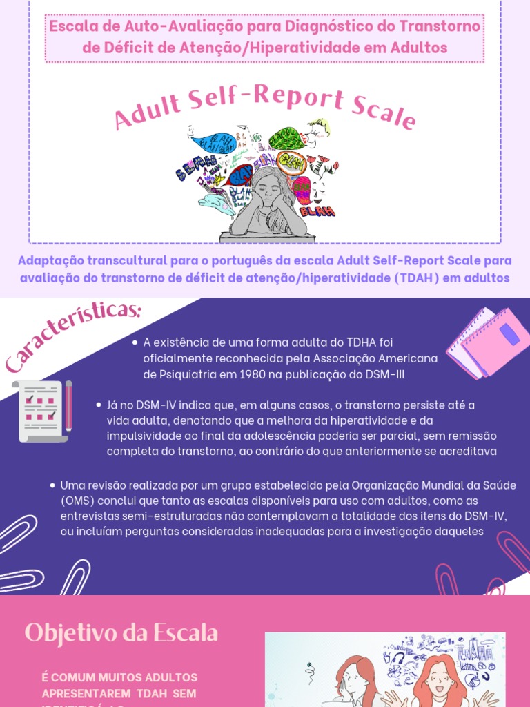Adult Self-Report Scale - Isadora | PDF | Transtorno de déficit de ...