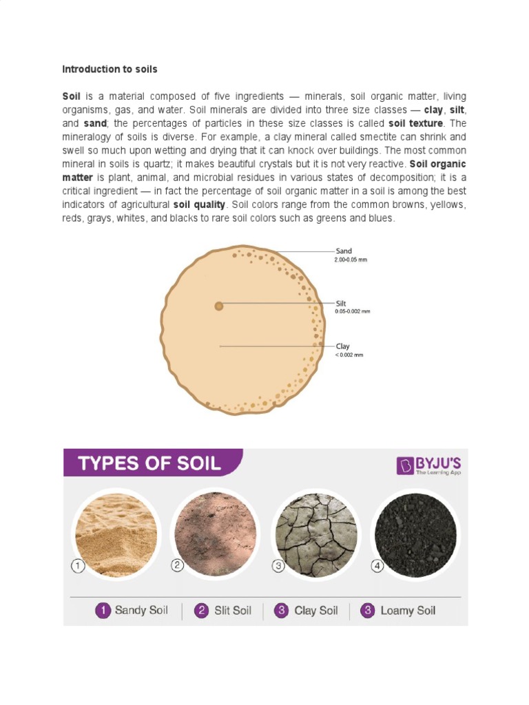Lecture 6 - Introduction To Soils | PDF | Soil | Sand Lecture 6 - Introduction To Soils | PDF | Soil | Sand