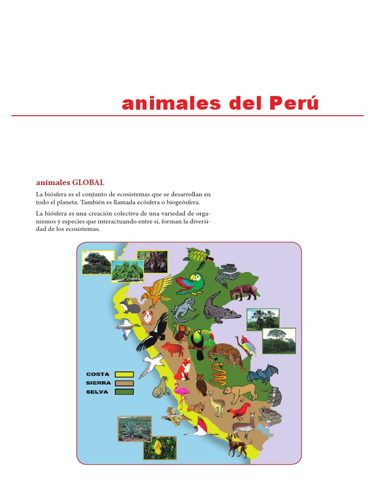 animales de perú | PDF | Organismos | Ecología