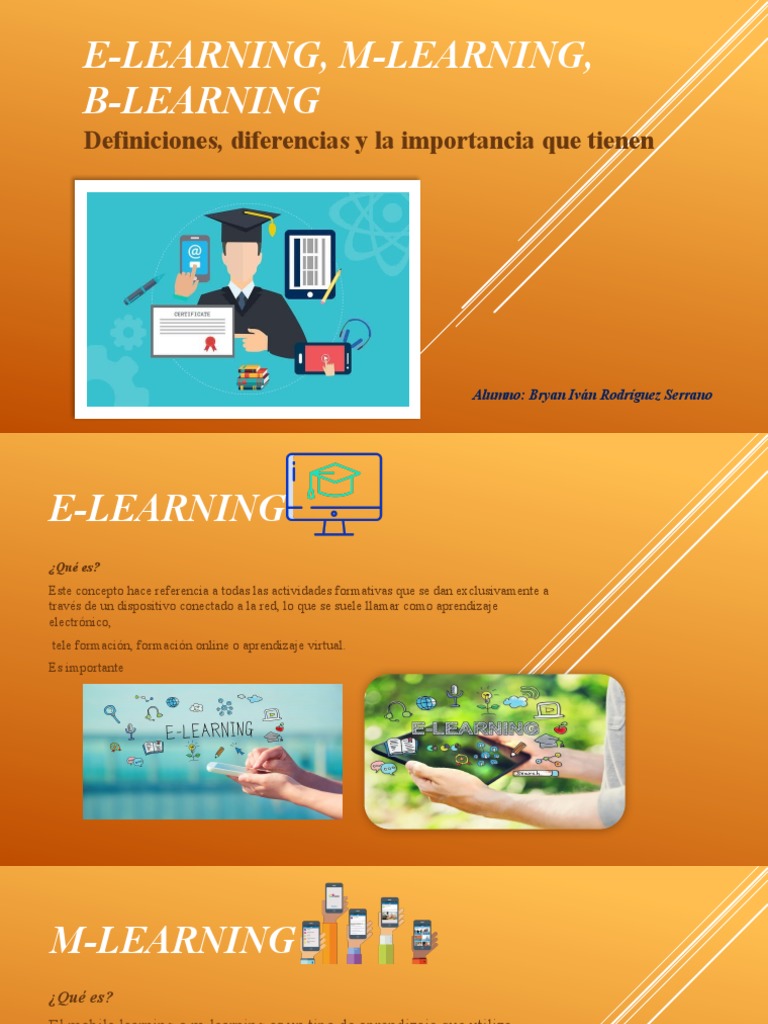 E Learning, M Learning y B Learning | PDF | Cognición | Modificación de comportamiento