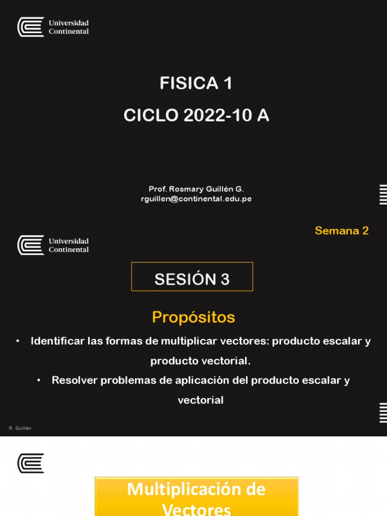 S02 - Sesion 3 - Aplicaciones de Multiplicación de Vectores | PDF | Vector Euclidiano | Escalar ...