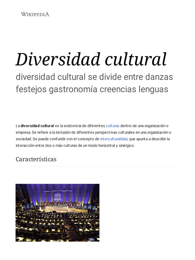 Diversidad Cultural y su Importancia | PDF | Diversidad cultural