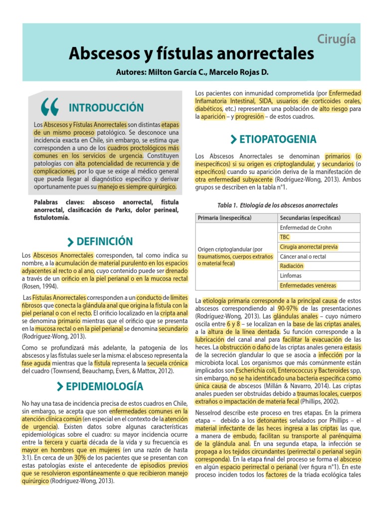 Abscesos y Fístulas Anorrectales | PDF | Enfermedad de Crohn ...