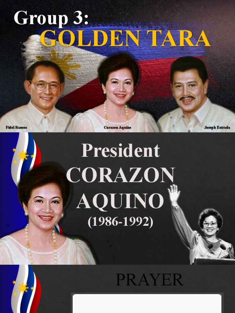 GROUP 3 - Final PPT - Corazon Aquino | PDF | Corazon Aquino | Philippines